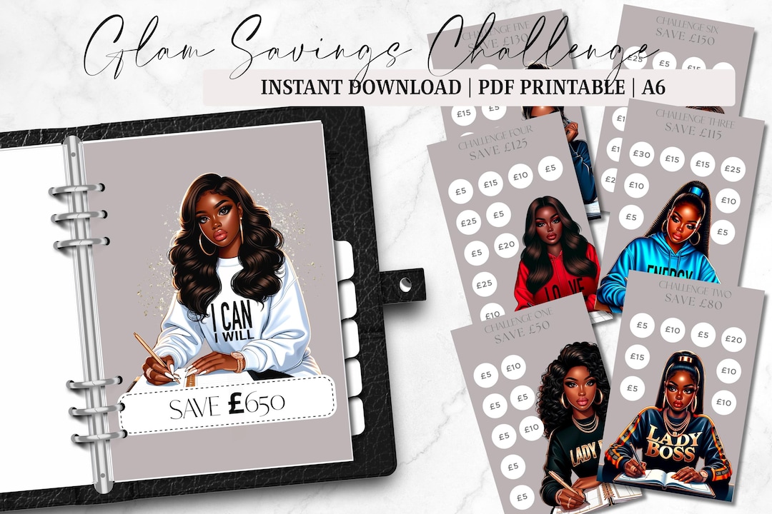 Boss Lady Saving Challenges, A6 Girls Saving Fund, Cash Stuffing ...