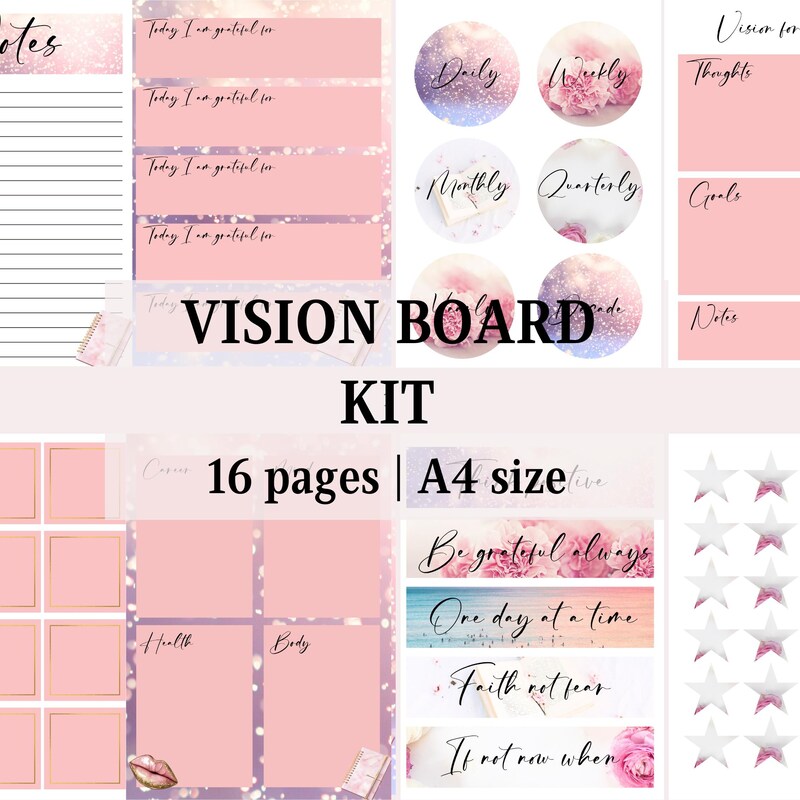 Pink Vision Board - Etsy