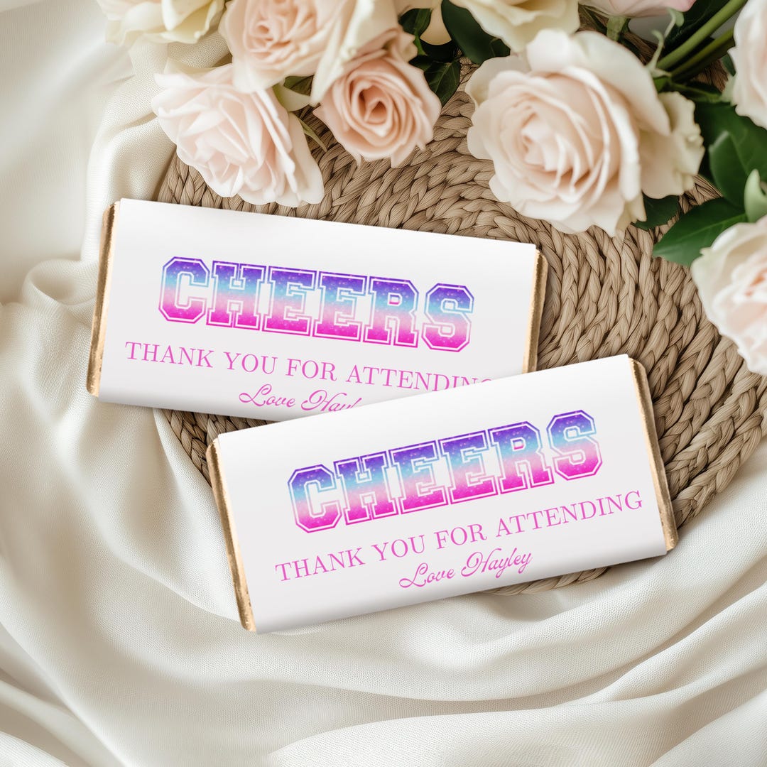 Cheerleader Chocolate Wrapper Label: Varsity Style Chocolate Bar ...