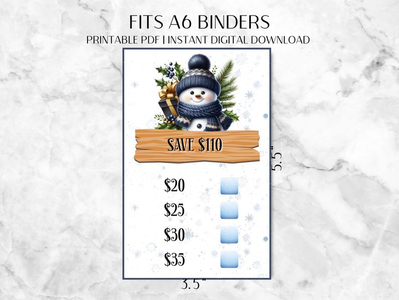 Printable Snowman A6 Xmas Savers, Snowman Savings Challenge, Low Coin ...