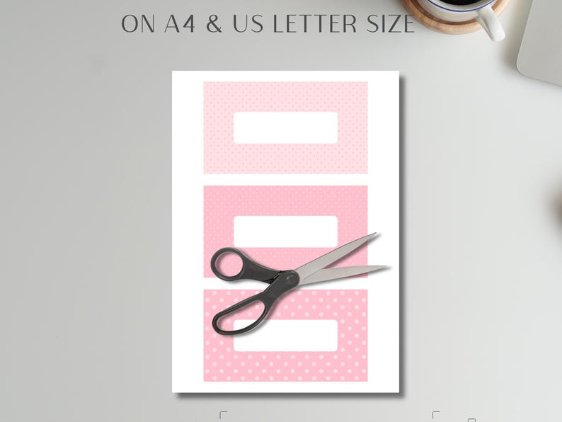 A6 Cash Envelope Inserts: Pastel Pink Inserts, Zipper Wallet Printable ...