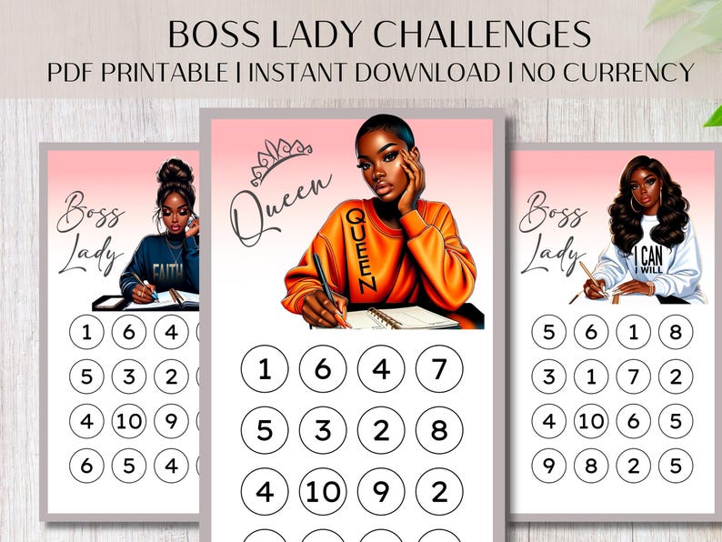 Mini Amounts Saving Challenge, Boss Lady Saver, A6 Cash Stuffing, Pink ...