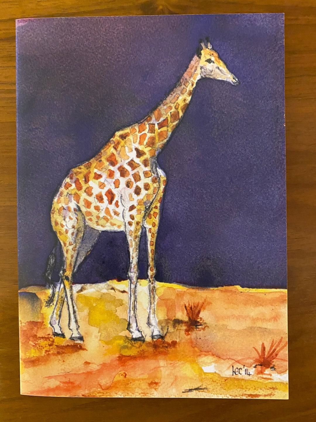 Giraffe Greetings Card - Etsy