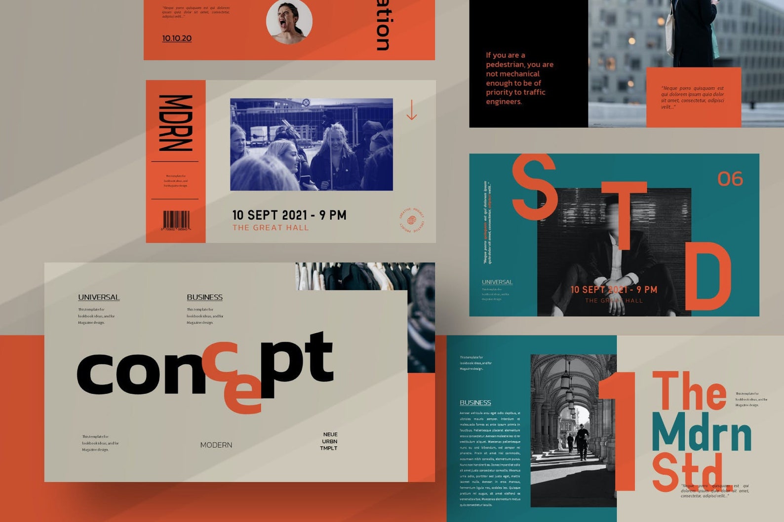 MODERN Business Profile Powerpoint Presentation, Fully Editable, Vector ...