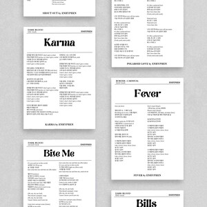 Enhypen Lyrics Album Poster I Aesthetic Poster I Kpop Poster I Wall ...
