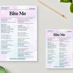 Enhypen Lyrics Album Poster I Aesthetic Poster I Kpop Poster I Wall ...