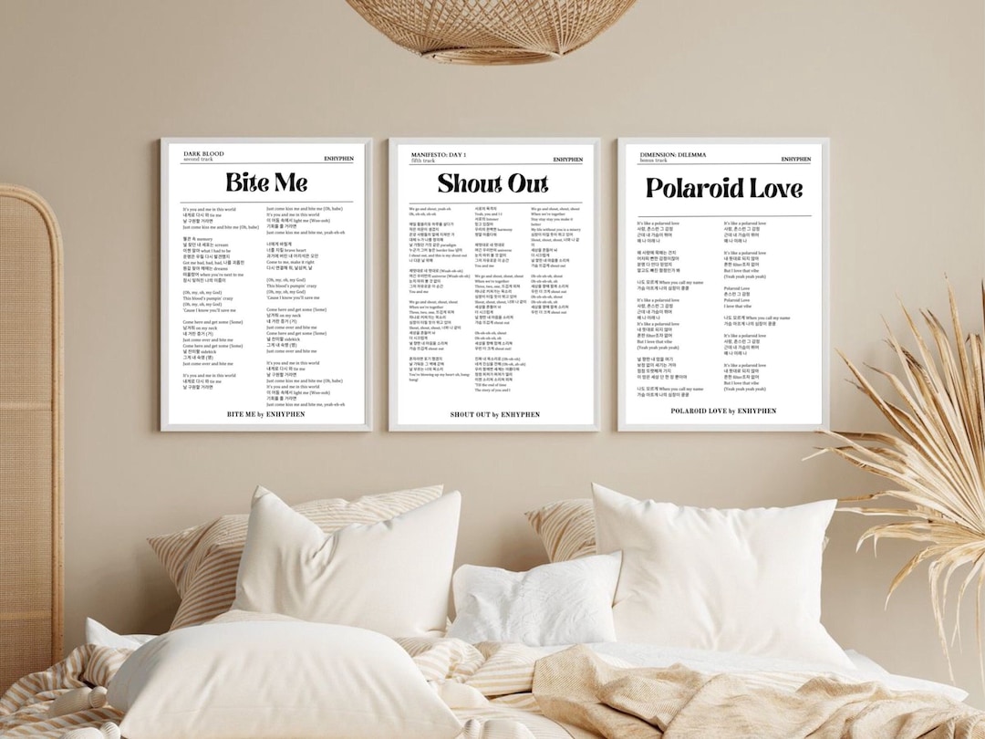Enhypen Lyrics Album Poster I Aesthetic Poster I Kpop Poster I Wall ...