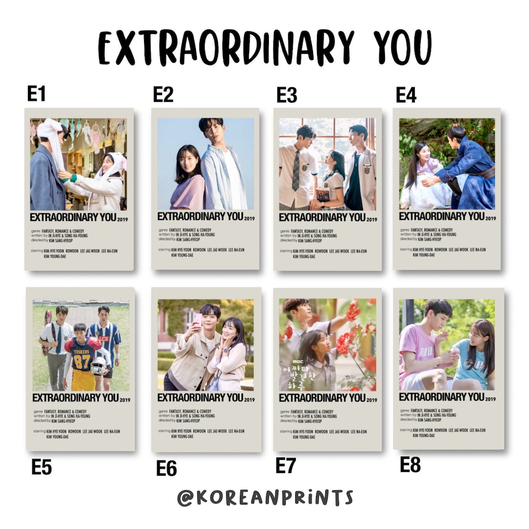 Extraordinary You Kdrama Poster I Minimalist Poster L Starring: Kim Hye ...