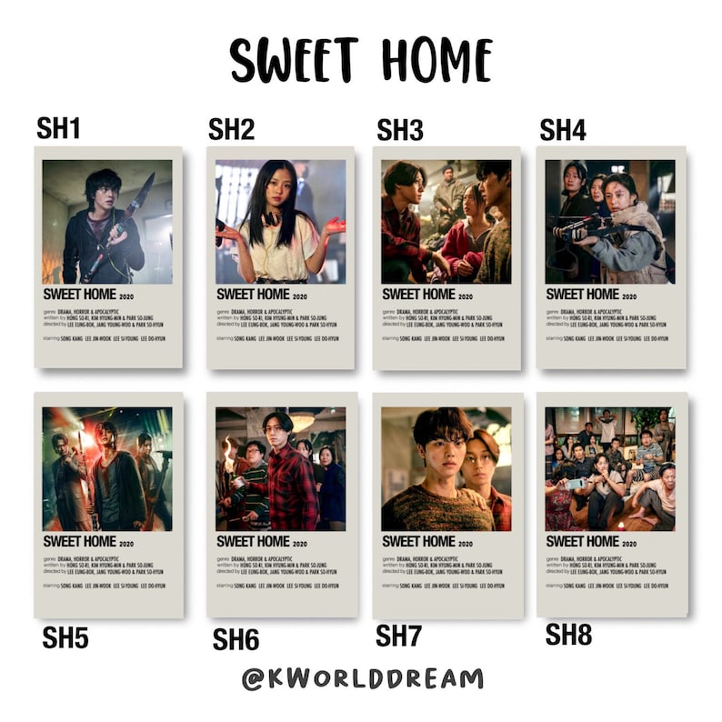 Sweet Home Kdrama Poster I Minimalist Poster L Starring: Song - Etsy