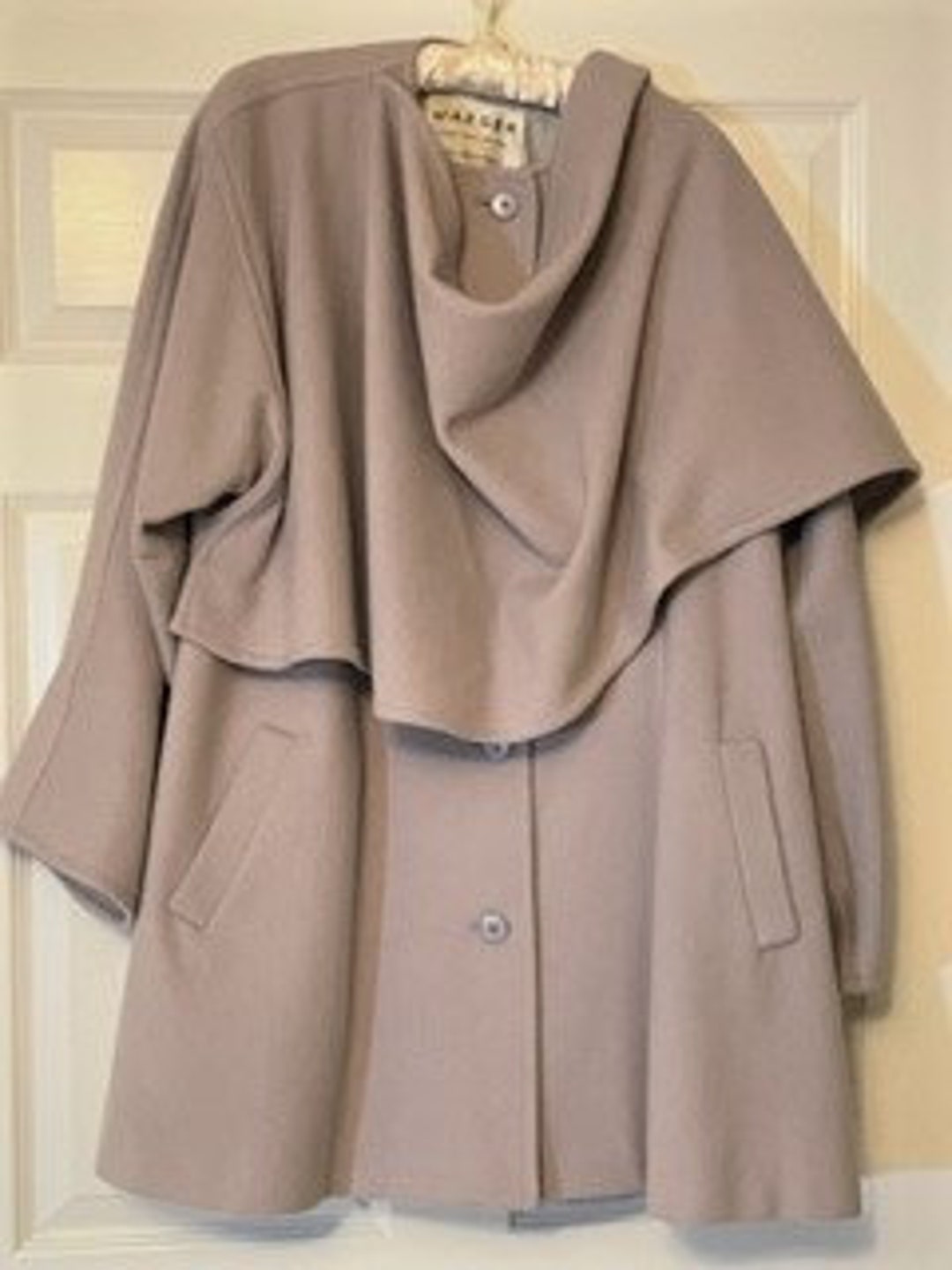 Vintage Jaeger Wool Swing 3/4 Coat With Attached Shawl - Etsy