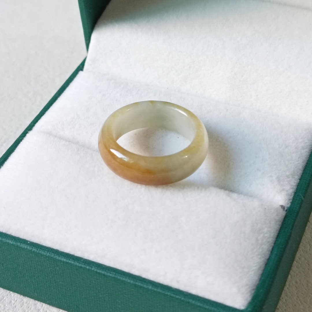4US Honey Yellow Jade Ring Natural Jadeite Grade A H1839 - Etsy