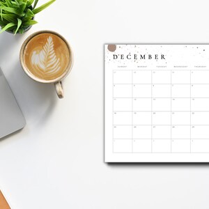 2022 Printable Monthly Calendar Minimalist Calendar Paint - Etsy