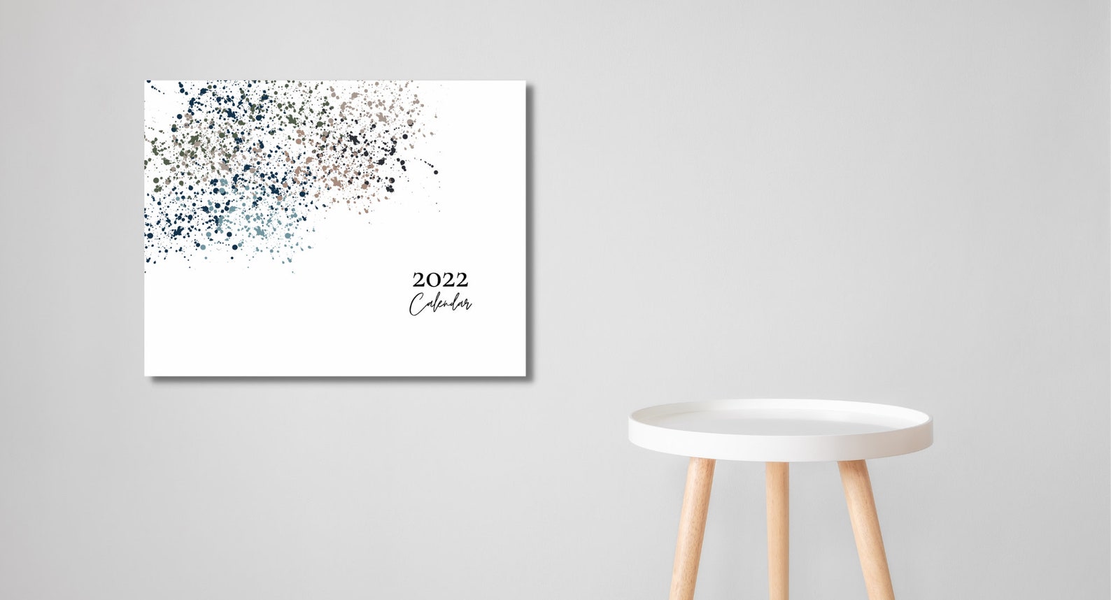 2022 Printable Monthly Calendar Minimalist Calendar Paint - Etsy