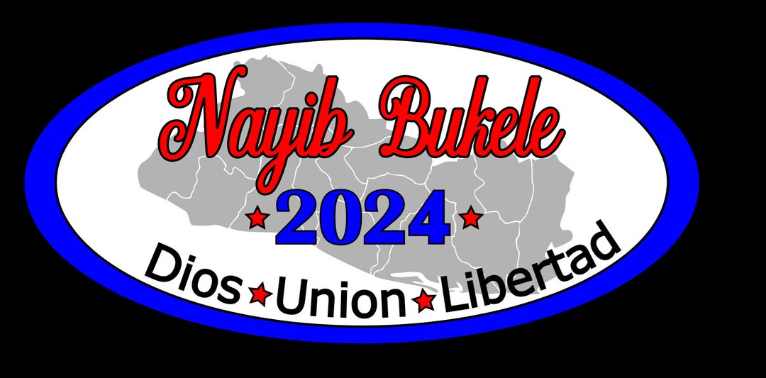 Sticker, Bukele 2024, El Salvador President, Durable, Waterproof, Decal ...