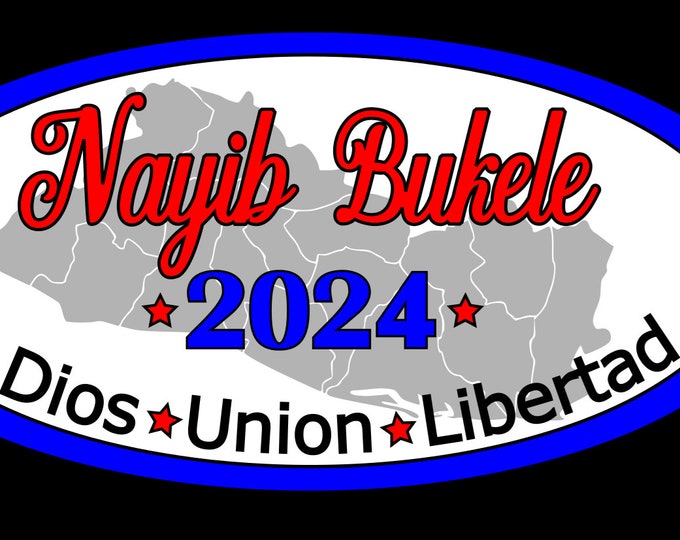Sticker, Bukele 2024, El Salvador President, Durable, Waterproof, Decal ...