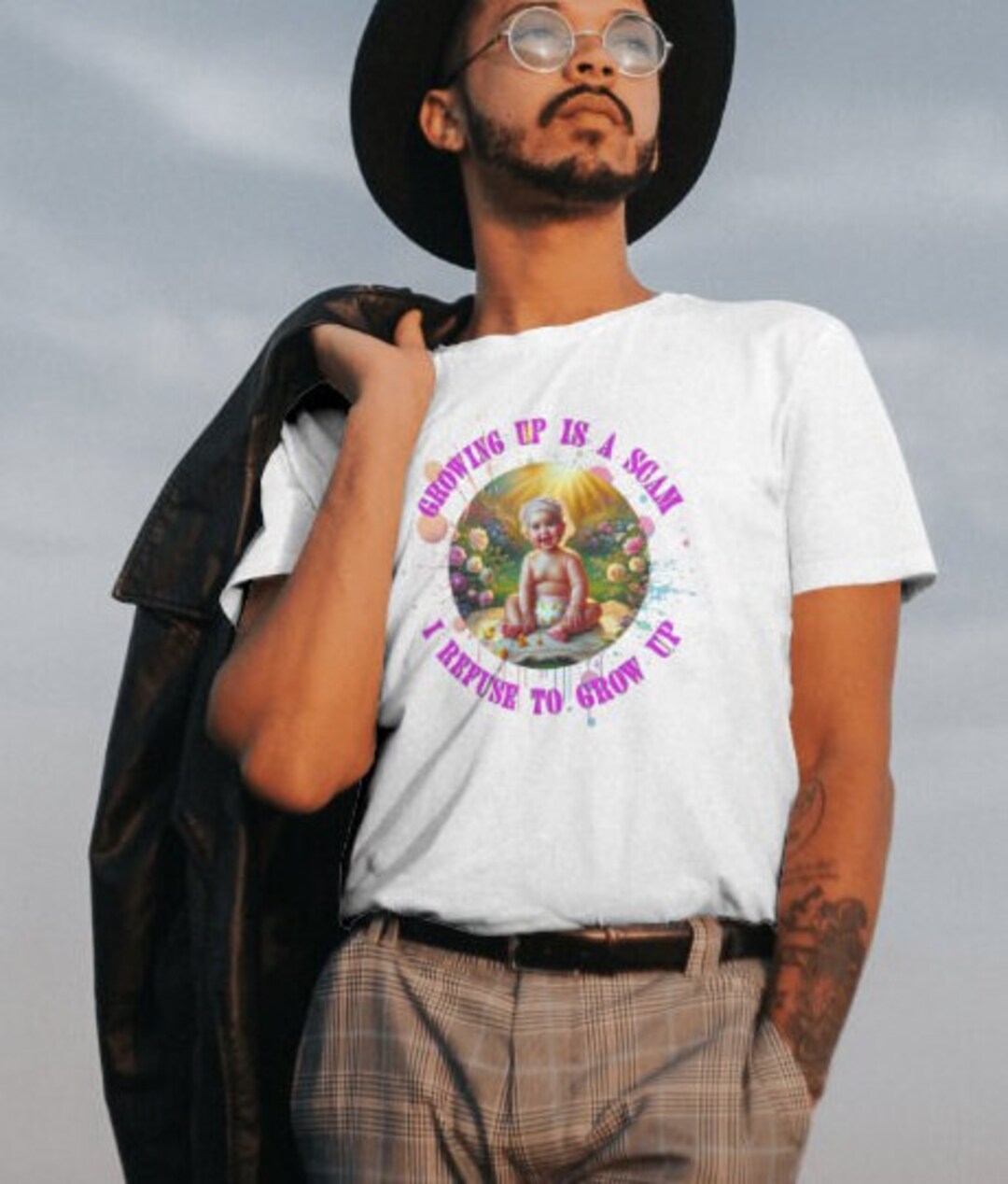 Growing up is a Scam, I Refuse to Grow Up, Baby on a T-shirt, Stay a ...