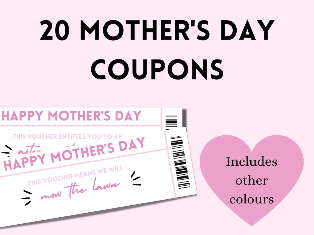 Mother's Day Printable Vouchers: Mothers Day Coupons From Kids ...