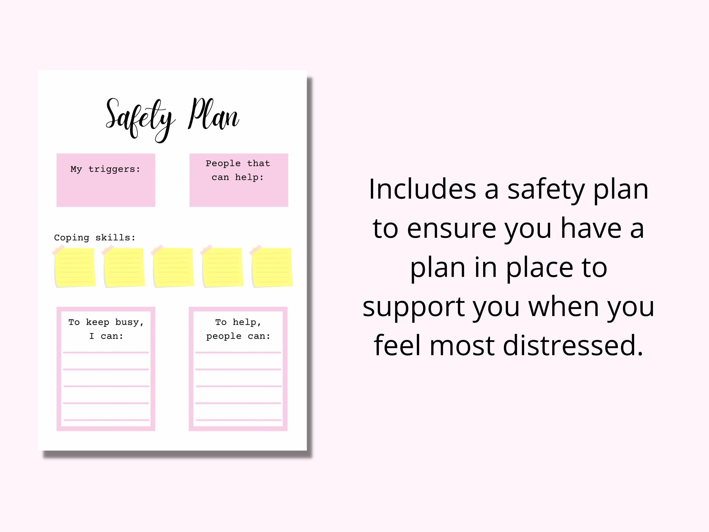 Self Harm Workbook: Self Harm Worksheet,self Harm Kit, Depression ...