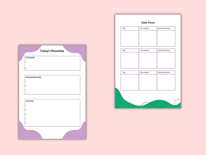ADHD Funnel Planning Bundle: Printable Planners for Neurodivergent ...
