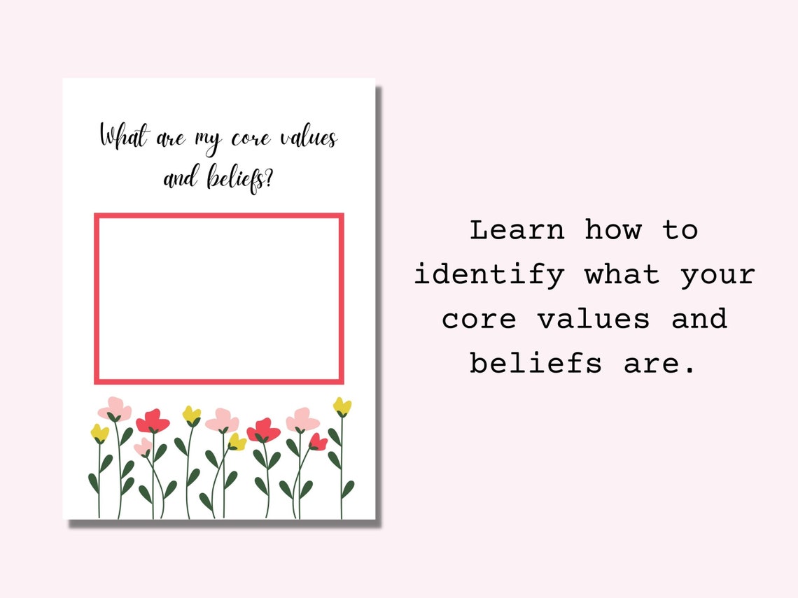 Core Values and Beliefs Workbook: Authenticity and Emotional Wellness ...