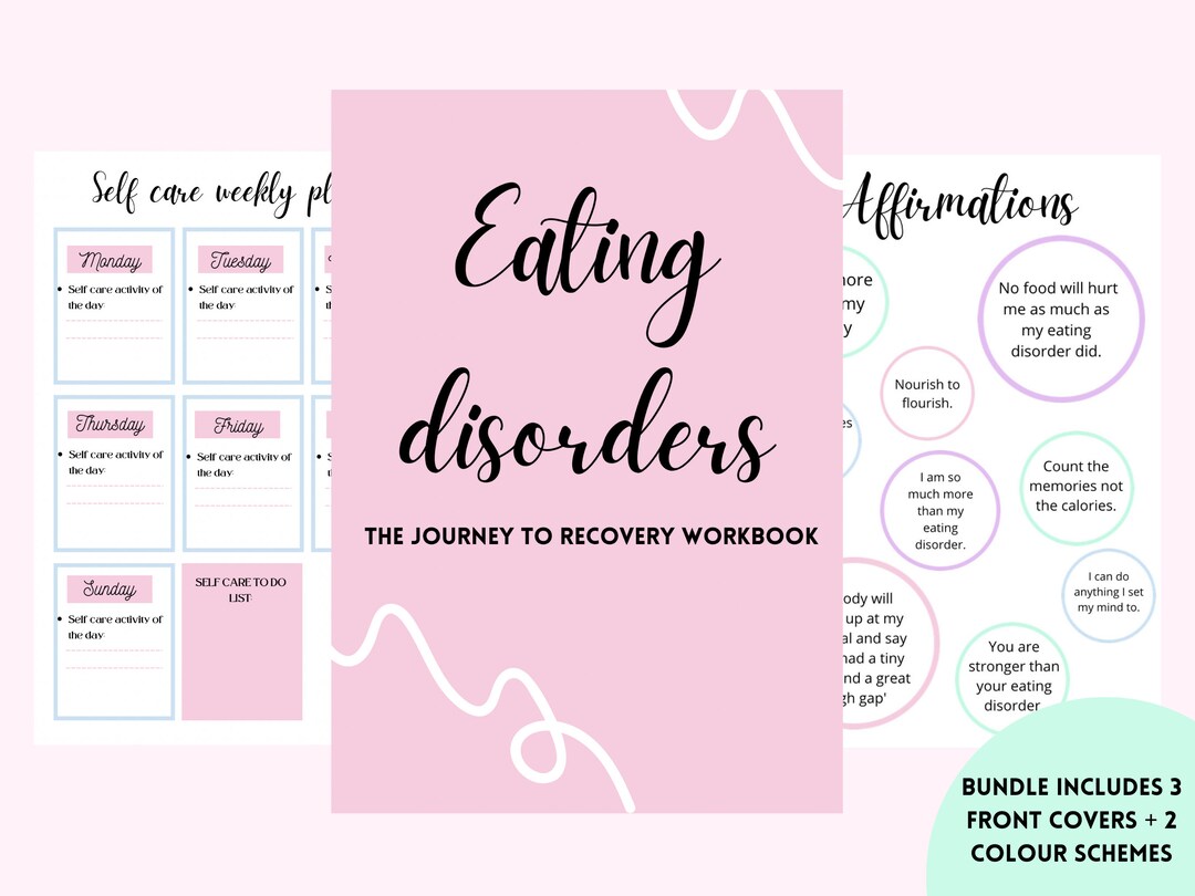 Eating Disorder Recovery Printable: Anorexia Bulimia Self Help Planner ...