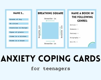 Anxiety Support Cards for Teenagers: Calming Flashcards - Etsy