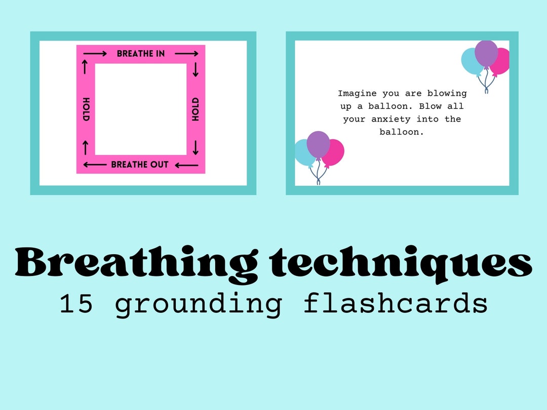 Mindfulness Breathing Exercises Activities, Breathing Cards, Calming ...