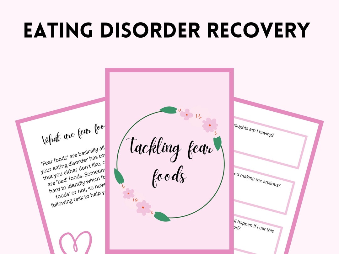 Fear Foods Workbook: Eating Disorder Recovery Journal (digital Download ...