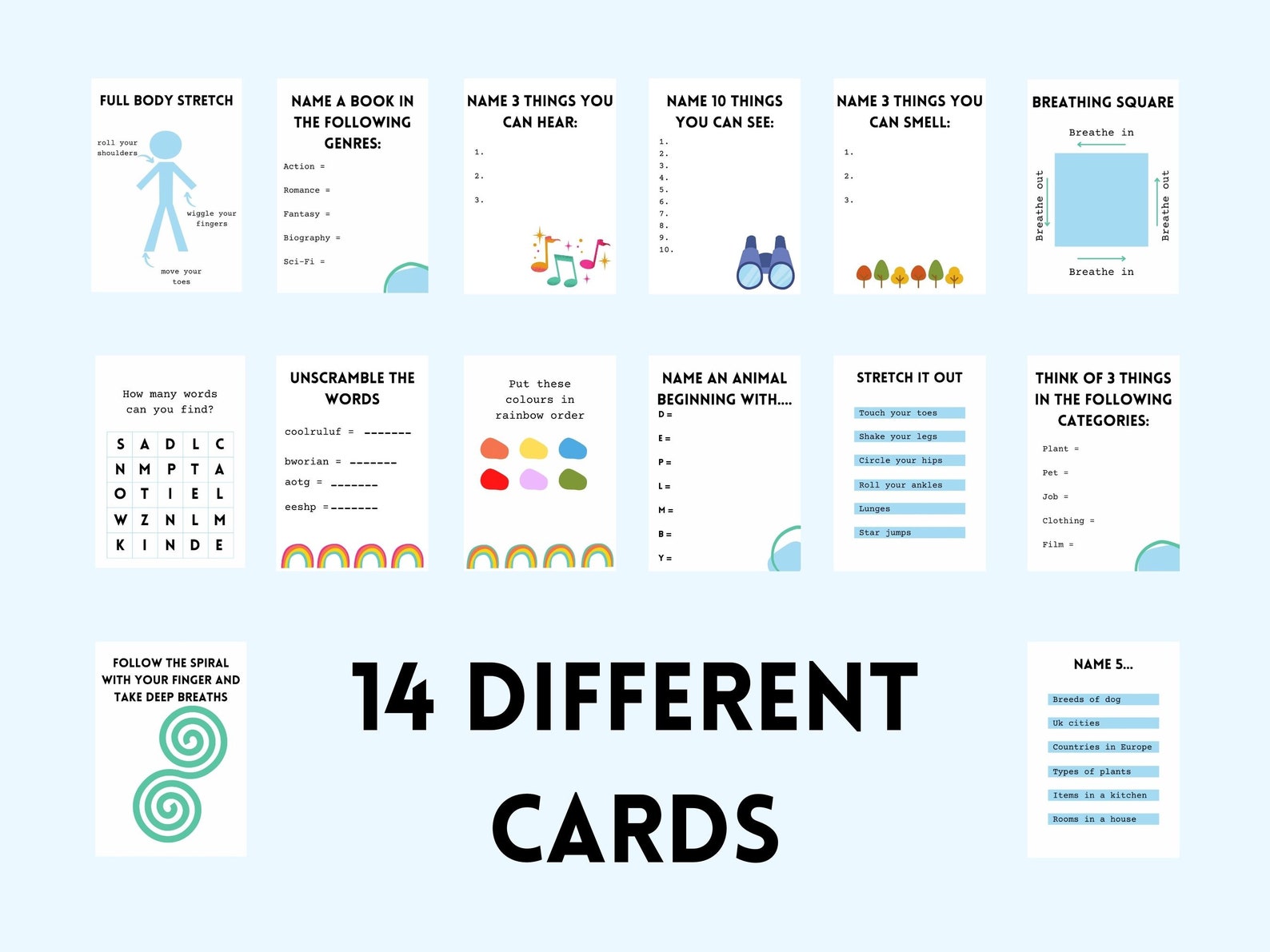 Anxiety Support Cards for Teenagers: Autism and Adhd Support Activity ...