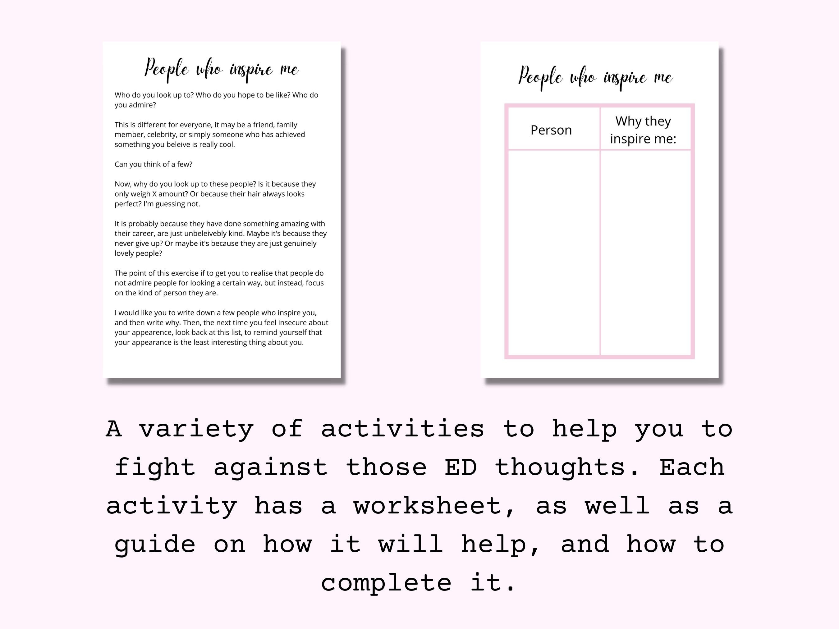 Ultimate Eating Disorder Recovery Journal: Self Love and Body ...