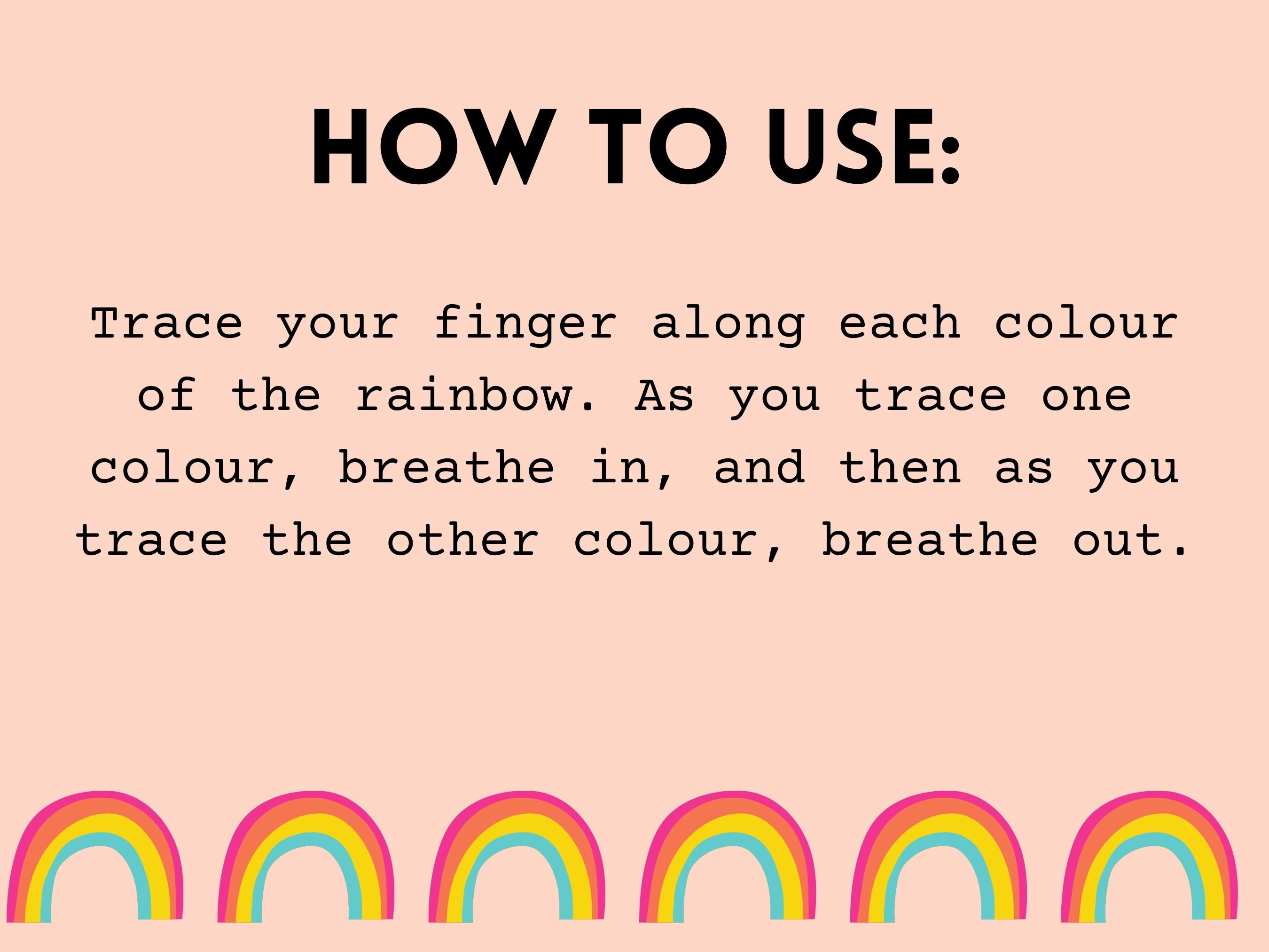 Mindful Breathing Tracing Rainbow - Finger Tracing Childrens ...