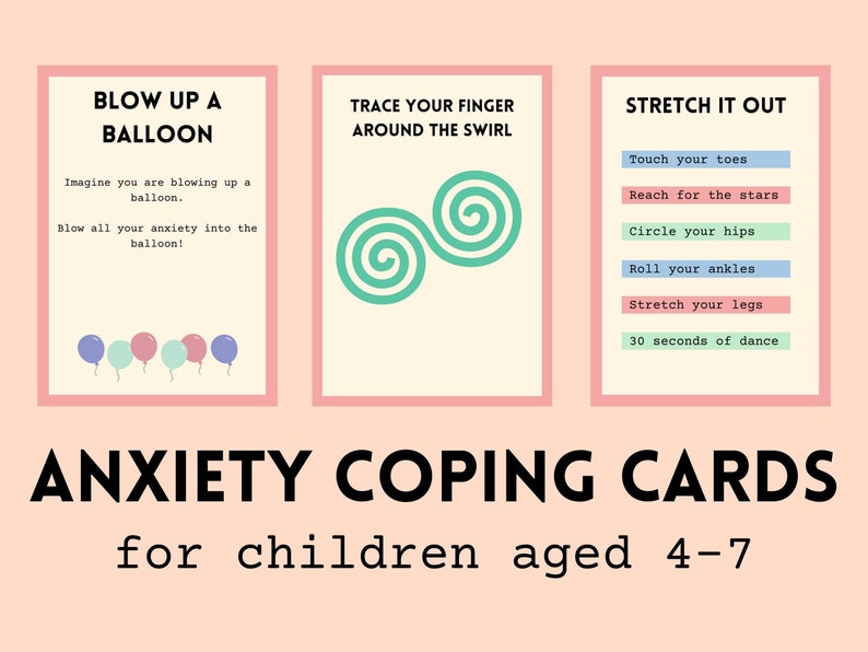 Anxiety Coping Skills Flashcards, Kids Calming Corner, Sen Classroom ...