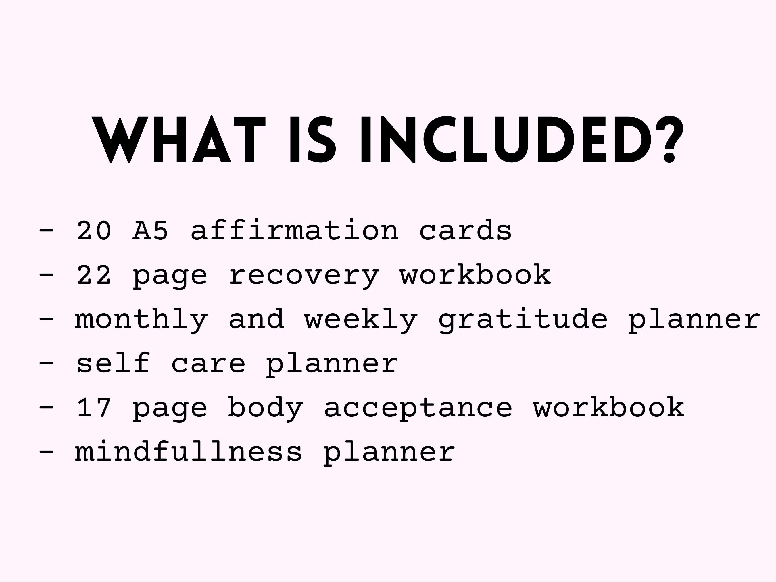 Ultimate Eating Disorder Recovery Journal: Self Love and Body ...