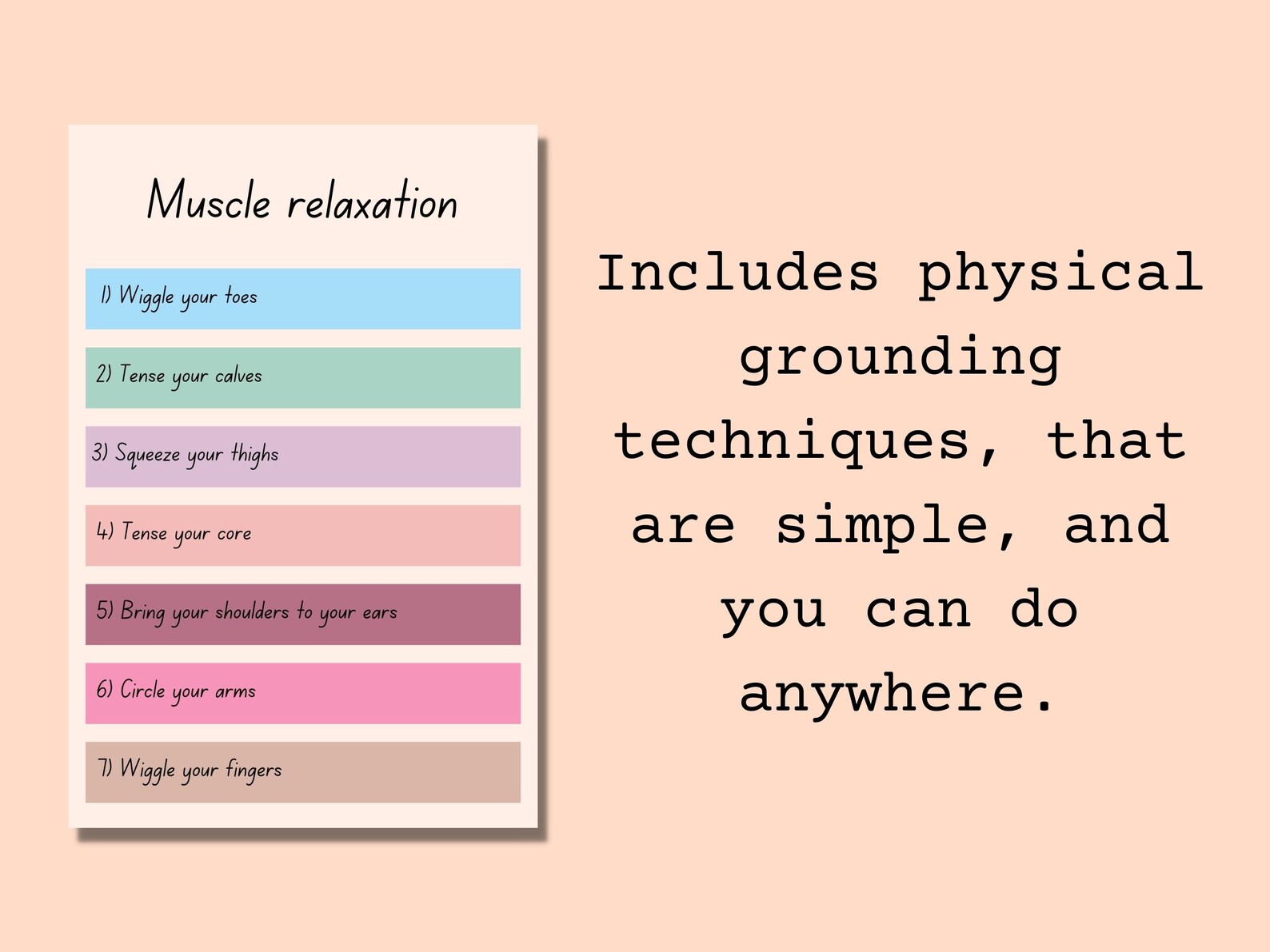 20 Anxiety Coping Skills Cards, Coping Cards Mindfulness, CBT Therapy ...