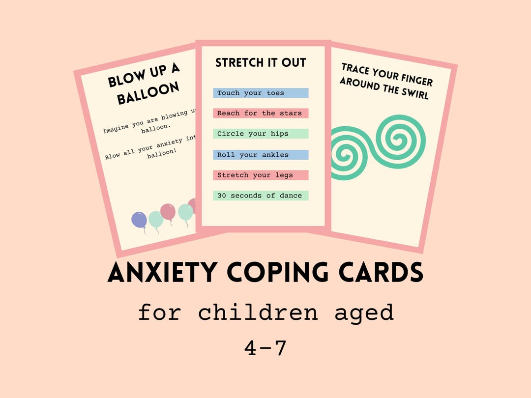Anxiety Coping Skills Flashcards: Calming Activities for Kids (digital ...