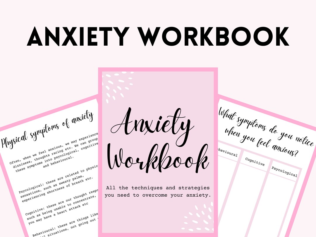 Printable Anxiety Workbook: Learn to Challenge Thoughts, Breathing ...