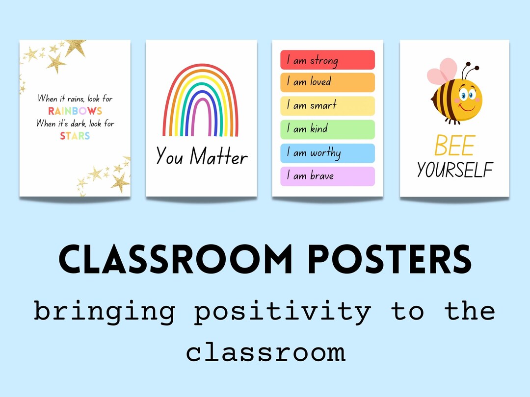 Classroom Posters: Set of 4 Inspirational Prints (digital Download) - Etsy