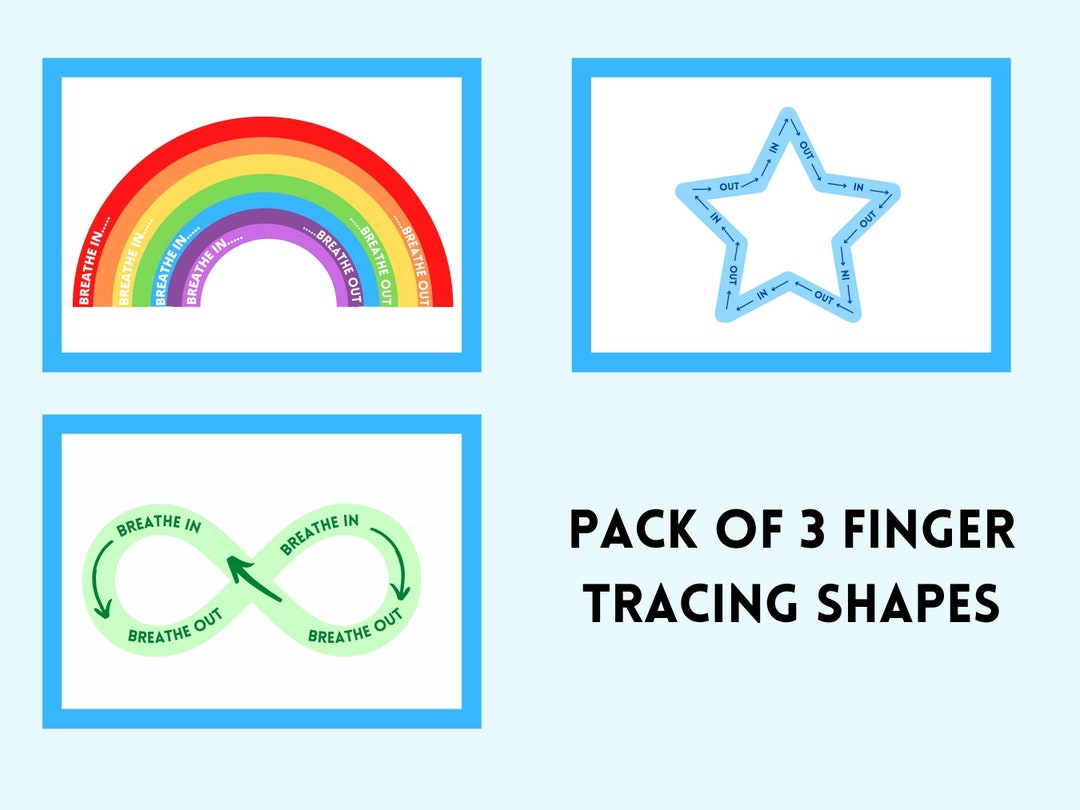 Mindfulness Breathing Exercises: Finger Tracing Activities for Kids ...