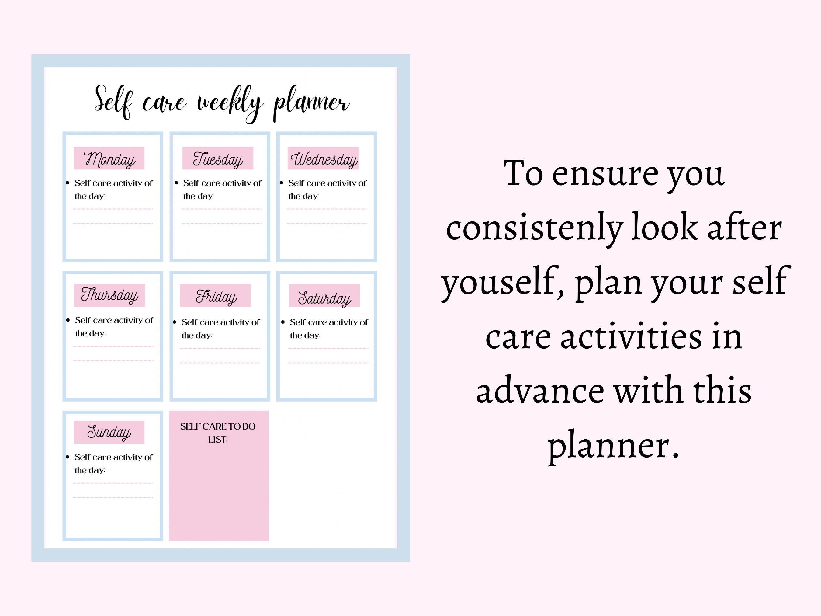 Eating Disorder Recovery Printable: Anorexia Bulimia Self Help Planner ...