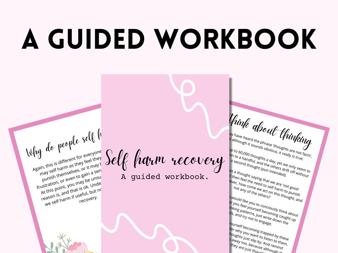 Self Harm Workbook: Self Harm Worksheet,self Harm Kit, Depression ...