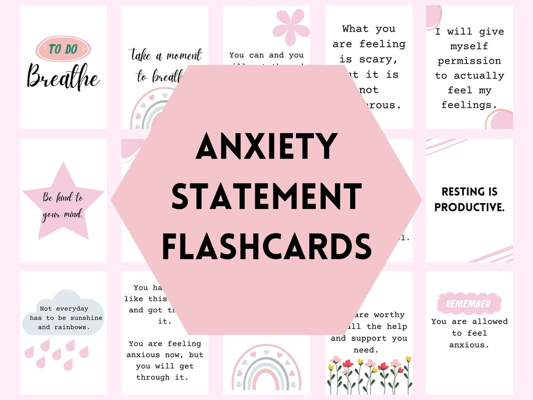 Anxiety Coping Skills Flashcards: Panic Attack Flash Cards, Panic ...