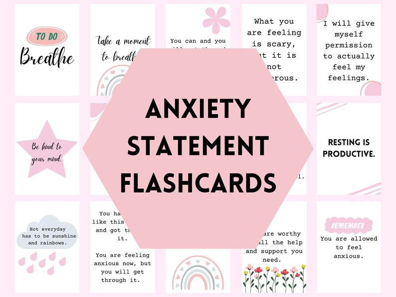Anxiety Coping Skills Flashcards: Panic Attack Flash Cards, Panic ...