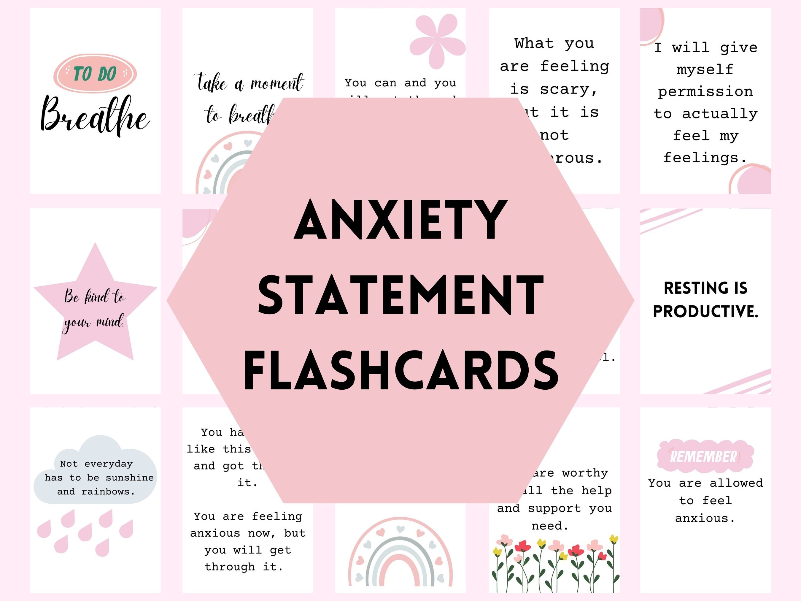 Anxiety Coping Skills Flashcards: Panic Attack Flash Cards, Panic ...