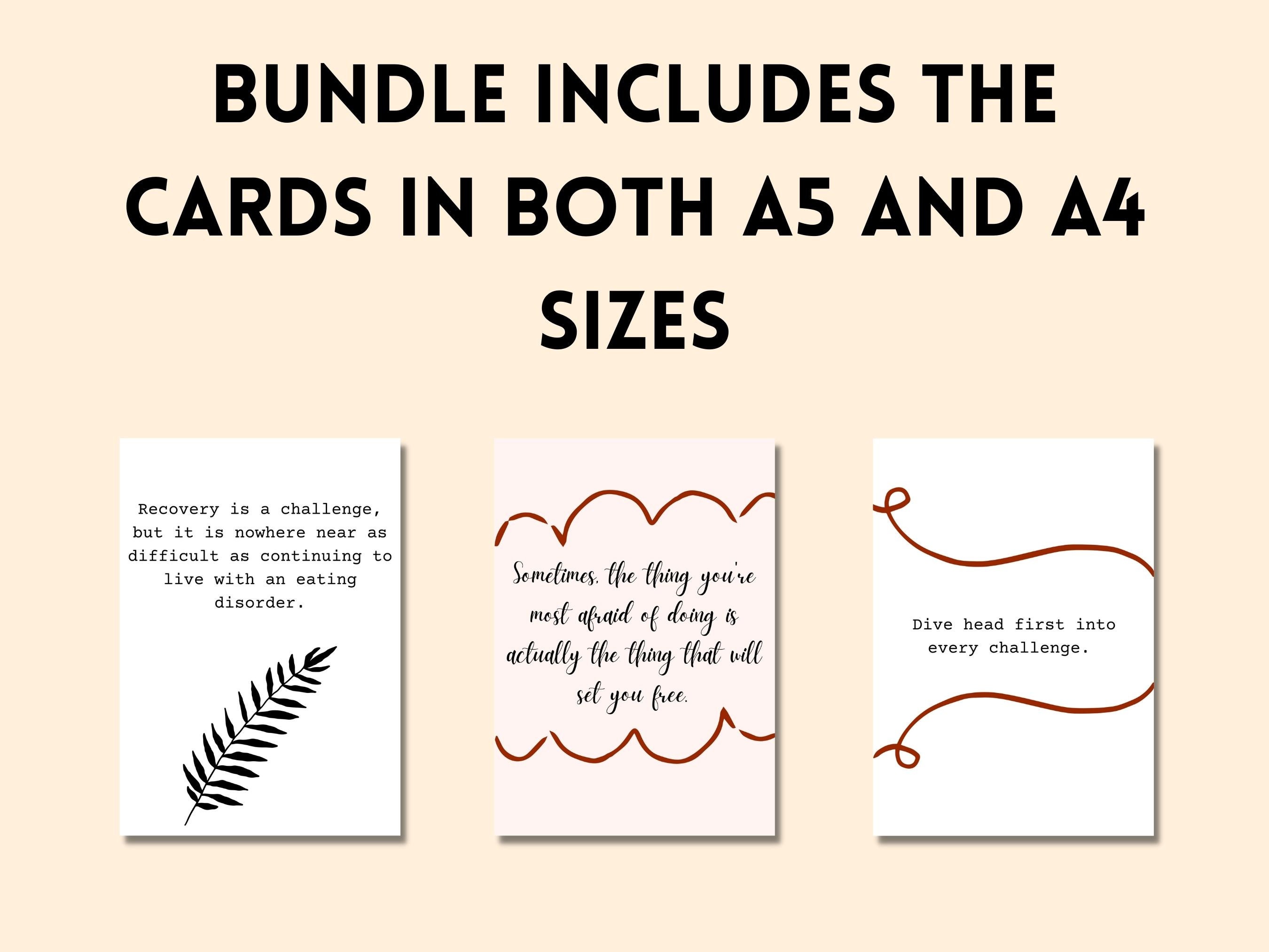 Eating Disorder Recovery Affirmation Cards: Ed Recovery, Body Image ...