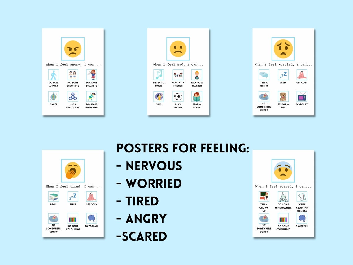 Calm Down Corner Kit for Kids, Printable Emotional Regulation for ...