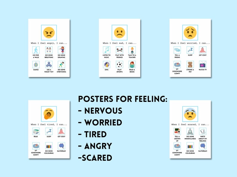 Calm Down Corner Kit for Kids, Printable Emotional Regulation for ...