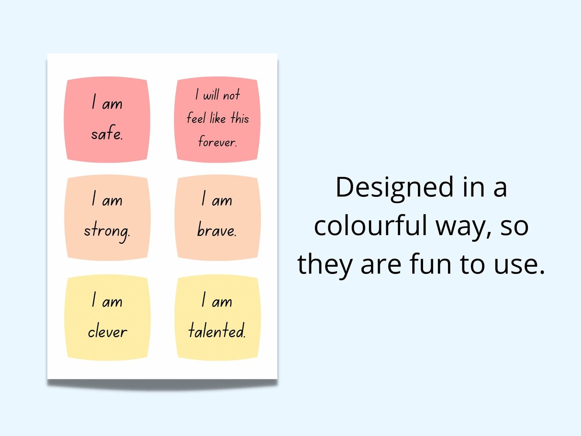 Children's Affirmation Flashcards Printable: Positive Mantras for Kids ...