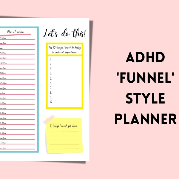 Adhd Planner for Teens - Etsy