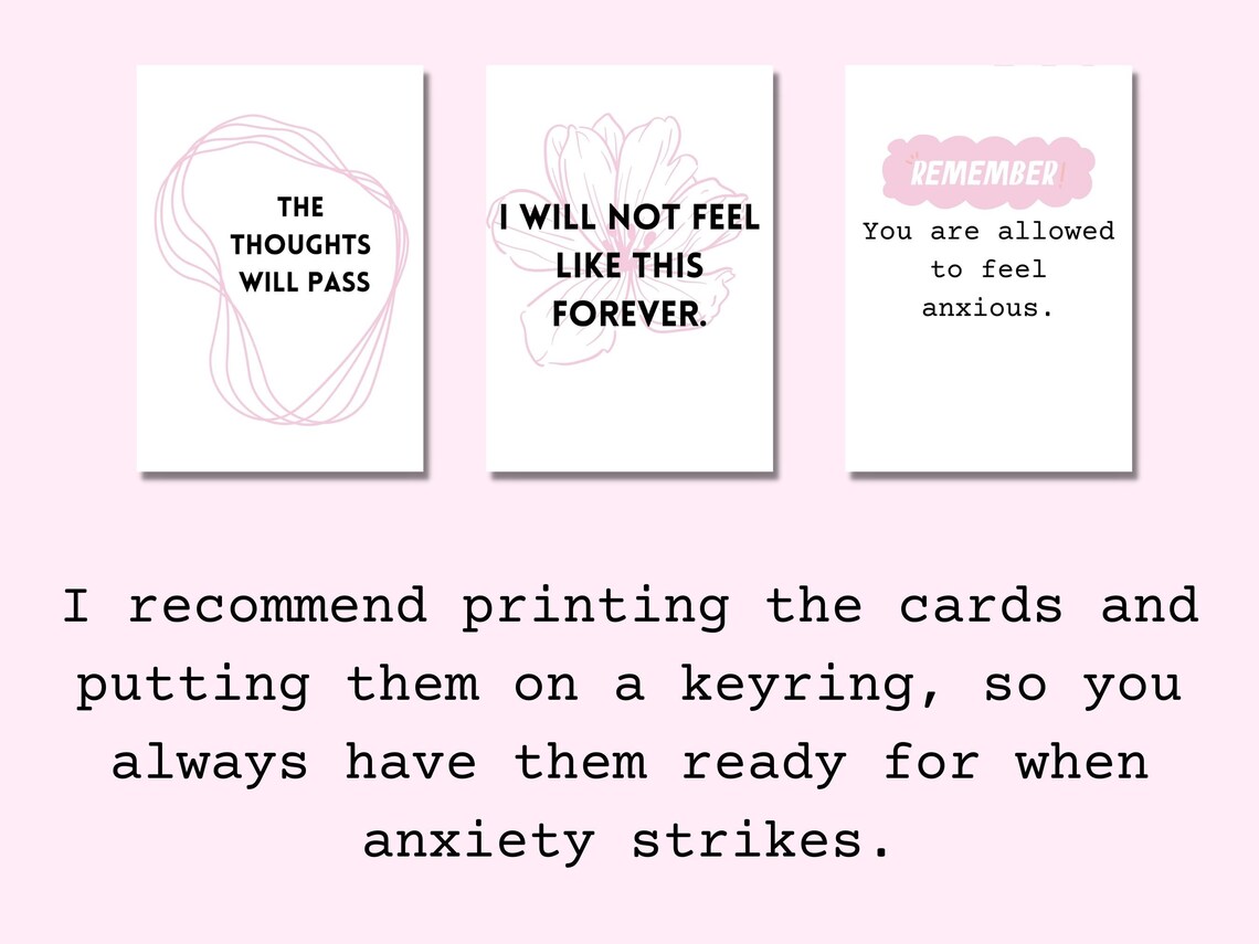 Anxiety Coping Skills Flashcards: Panic Attack Flash Cards, Panic ...