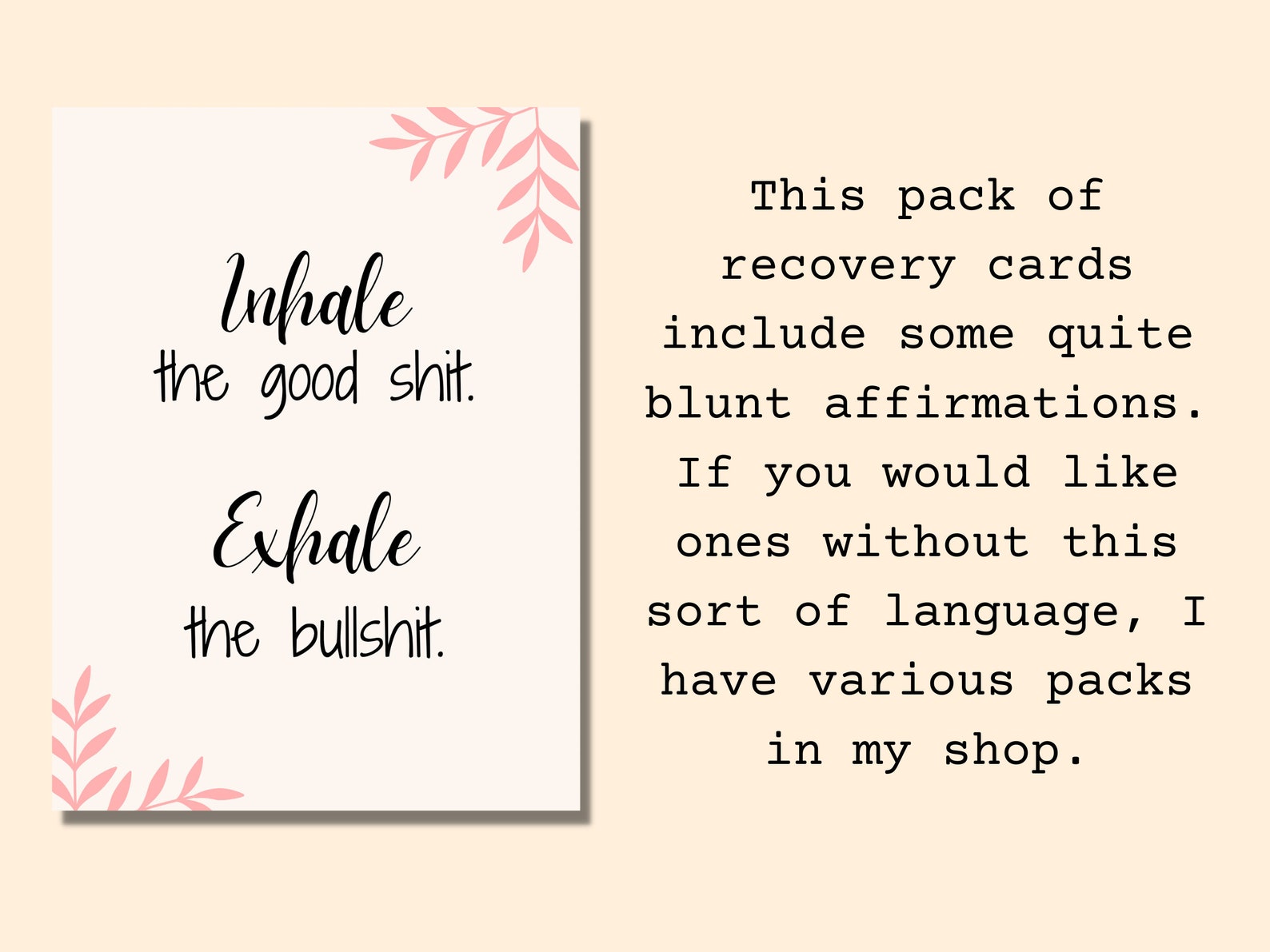 Eating Disorder Recovery Affirmation Cards Anorexia Recovery Mantra